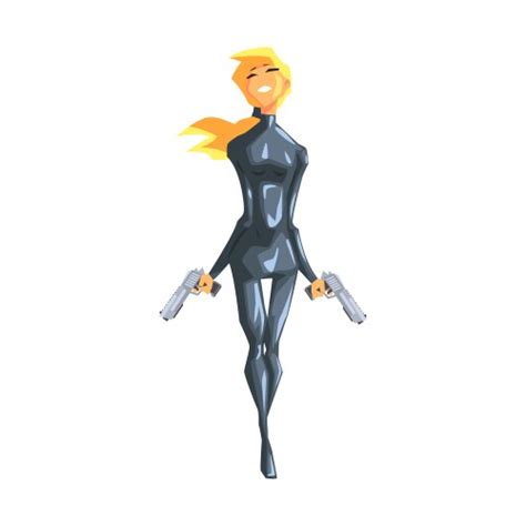 Secret Service Female Agent Undercover Sexy Blond Vector Image