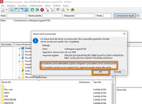 Utilizzare Il Protocollo Sftp Su Filezilla Assistenza Hostit