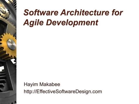 architecture in an agile world ppt