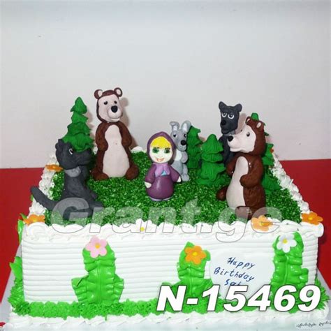 საბავშვო ტორტი მაშა და დათვი შეკვეთით საკონდიტრო „grant Bakery“ ში ადგილზე მიტანით