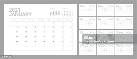 2021 달력 플래너 분기별 연도 수평 벽 벡터 그리드 월요일 바탕 화면 달 레이아웃 템플릿 인쇄 행진 날짜 캘린더 디자인 일기 그래픽 책상 플래너 7 월 최소 10 월