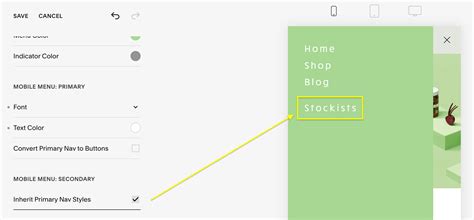 How To Adjust Your Mobile Menu In Squarespace 71 And 70 Brine — Big
