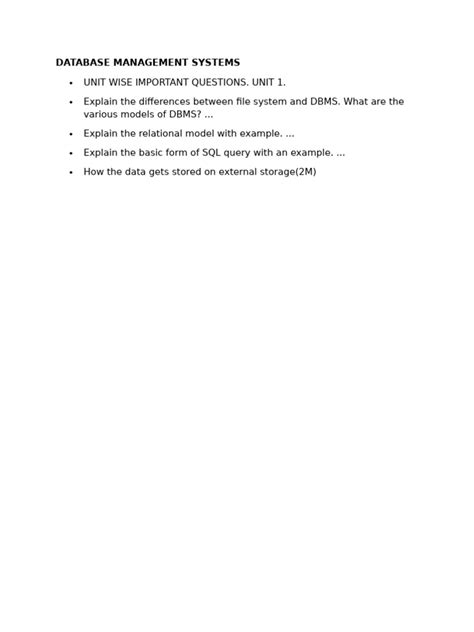 Database Management Systems Pdf