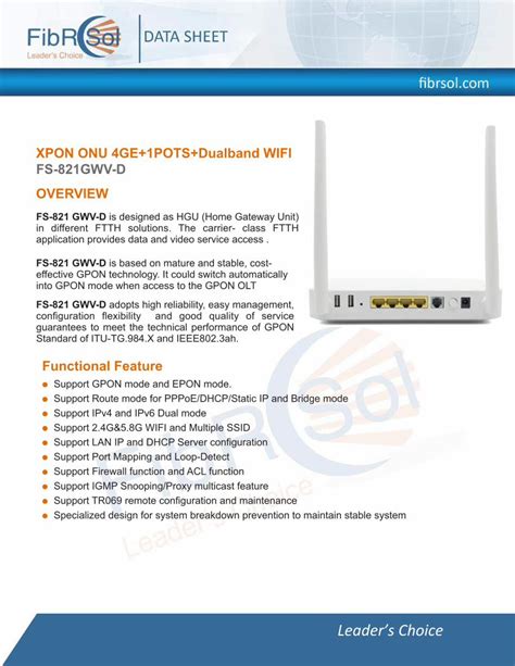 Pdf Xpon Onu Ge Pots Dualband Wifi Fs Gwv D Overview Dokumen Tips