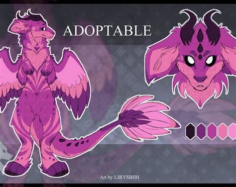 Dutch Angel Dragon Adoptable Furry Adopt Fursona Fursuit Refferece Sheet Etsy
