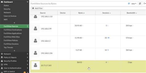 Troubleshooting Tip Fortiview Sources Not Showing Fortinet Community