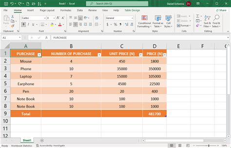Formatting Tables