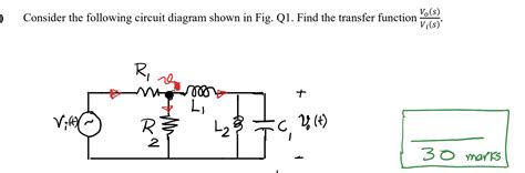 Solved Consider The Following Circuit Diagram Shown In Fig Chegg