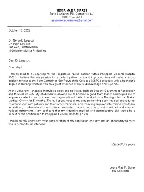Application Letter Eapp Pdf