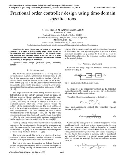 pdf fractional order controller design using time domain