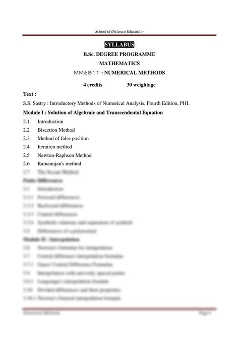 Solution Bsc Maths Numerical Methods Studypool
