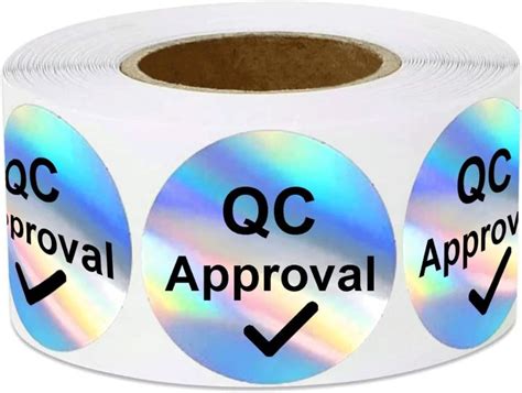 Qc Approval Labels Qc Passed Stickers 1 Inch Hologram Inventory Quality