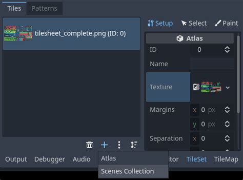 Using Tilesets Godot