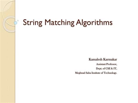 06 String Matching Ppt