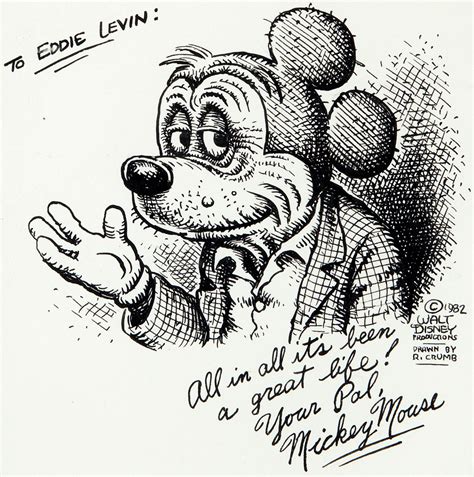 The Bristol Board Mickey Mouse Sketch By Robert Crumb 1982