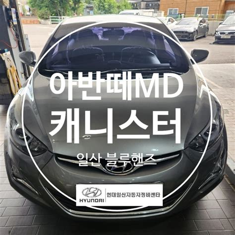 일산 아반떼md 엔진경고등 점등 캐니스터 교환 작업을 일산 블루핸즈 자동차 정비 방문 후 해결 추천 네이버 블로그