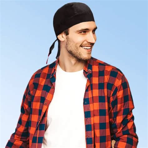 Premium Solid Black Doo Rag —