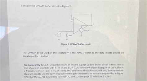 Solved Consider The Opamp Buffer Circuit In Figure 2