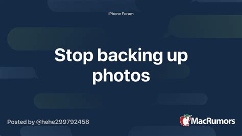 Stop Backing Up Photos Macrumors Forums
