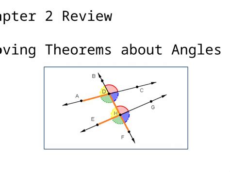 Pptx Chapter 2 Review Proving Theorems About Angles Definitions Postulates Theorems Adjacent