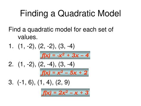 Ppt Quadratic Functions Classification And Applications Powerpoint Presentation Id 9622438