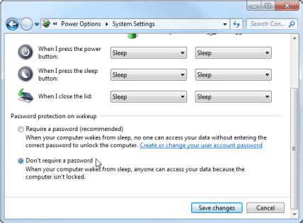 How To Disable Prompt For Password On Wake Up From Sleep Standby Password Recovery