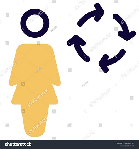 Routine Shift Work Process Loop Arrows Stock Vector Royalty Free