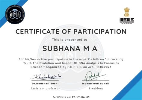 subhana m a on linkedin force forensic