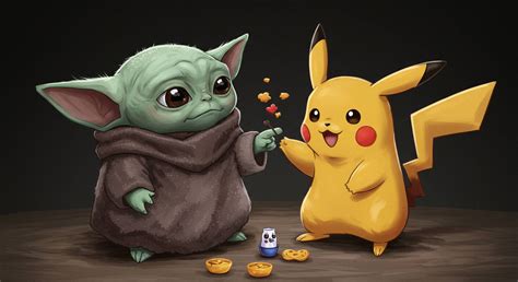 Pikachu And Grogu Playtime By Ultrasp1d3rman On Deviantart