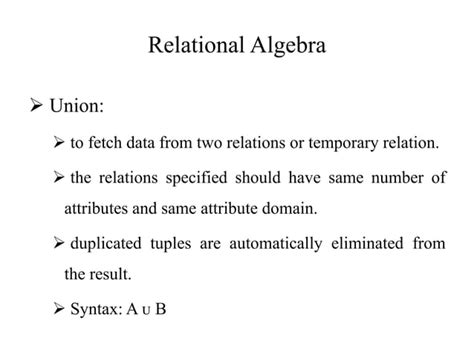 Dbms Relational Algebra Pptx