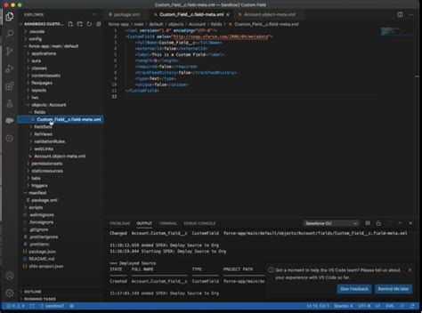 Restoring Metadata Using Visual Studio Code Own Portal Own