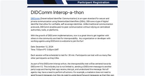 decentralized identity foundation on linkedin didcomm interop a thon