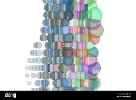 Colored Abstract Overlapping Circles Bubbles Or Ellipses Pattern Digital Generative Art For