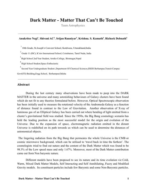 Pdf Dark Matter And Galactic Collisions Gravitational Lensing And The Apparatus Of Wimps