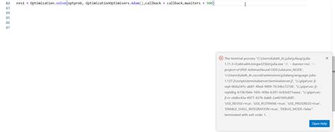 Minimum Working Example Mwe Showing Error In Universal Differential