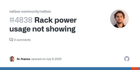 Rack Power Usage Not Showing · Issue 4838 · Netbox Communitynetbox