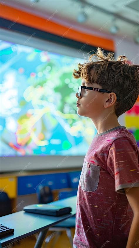 Interactive Smart Classroom With Iot In Education Premium Ai Generated Image