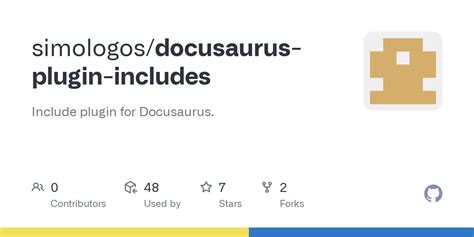 Github Simologos Docusaurus Plugin Includes Include Plugin For Docusaurus