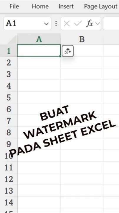 Cara Membuat Watermark Di Worksheet Excel Shorts Youtube