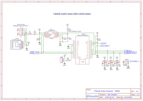 7 band audio spectrum analyzer