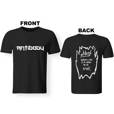 T Shirt Man Antibody What I Am The Darkest Metal Rock And Gothic
