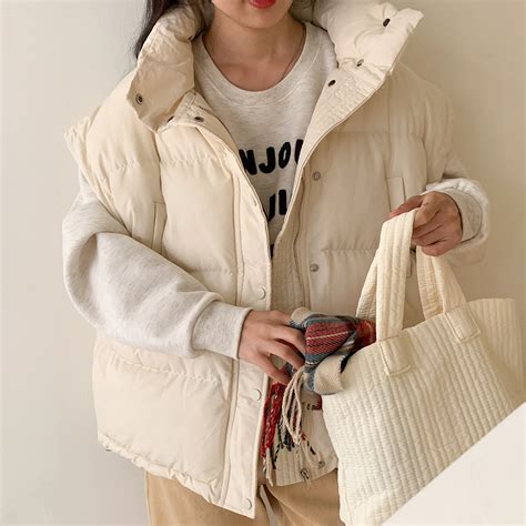 모두집 빠른출발🚀오버핏패딩조끼 오버핏 반팔 패딩 조끼 웰론 패딩조끼 반팔조끼 스트링 패딩