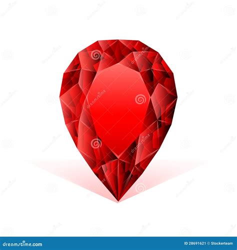 Ruby Face Against White Background Stock Illustration Illustration Of Brilliant Shape
