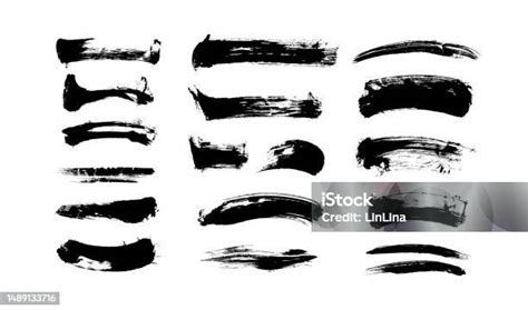 추상 벡터 페인트 얼룩이 설정되었습니다 손으로 그린 디자인 요소 흰색 바탕에 검정 잉크 자국이 있습니다 그런지 질감 0명에 대한 스톡 벡터 아트 및 기타 이미지 Istock