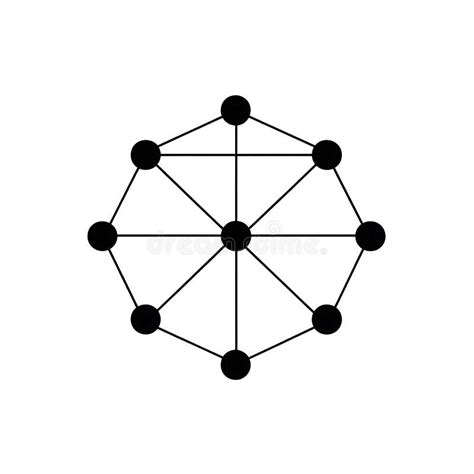 Abstract Geometric Network Structure With Nodes And Connections Stock