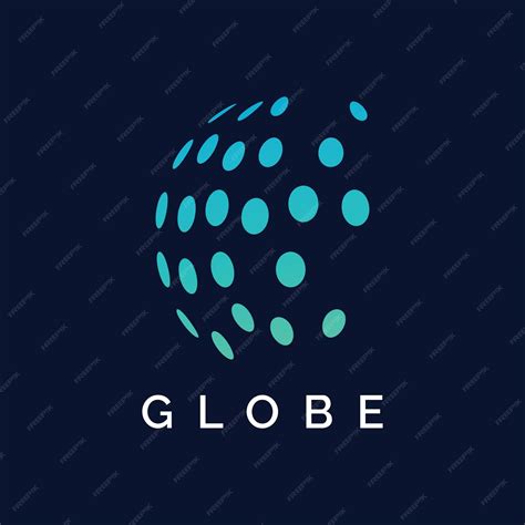 현대 글로브 또는 글로브 또는 글로벌 로고 템플릿 벡터 디자인기술 회사 및 비즈니스를 위한 추상적인 모양의 선과 Circlelogos가 있는 세계 로고 프리미엄 벡터