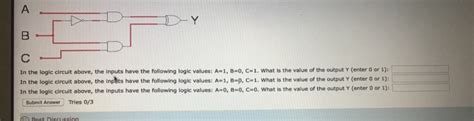 Solved D Y In The Logic Circuit Above The Inputs Have The Chegg Com