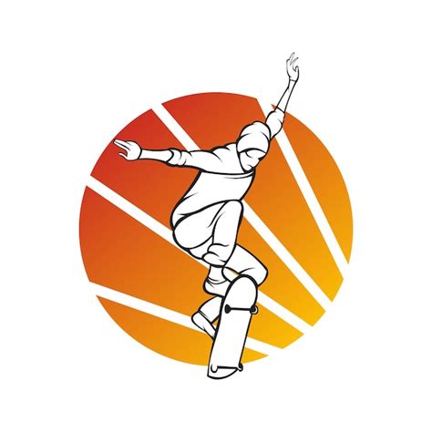 Premium Vector Sky Board Logo Vector Design Silhouette