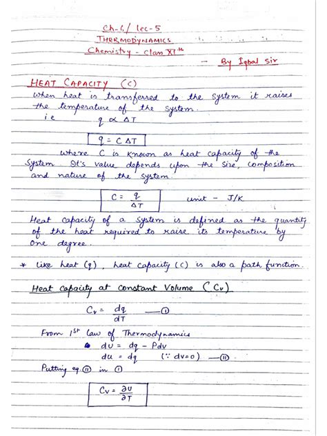 Lec 5 Thermodynamics Pdf