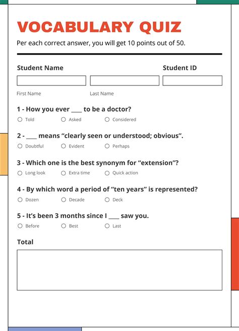 Blank Quiz Free Google Docs Template Artofit